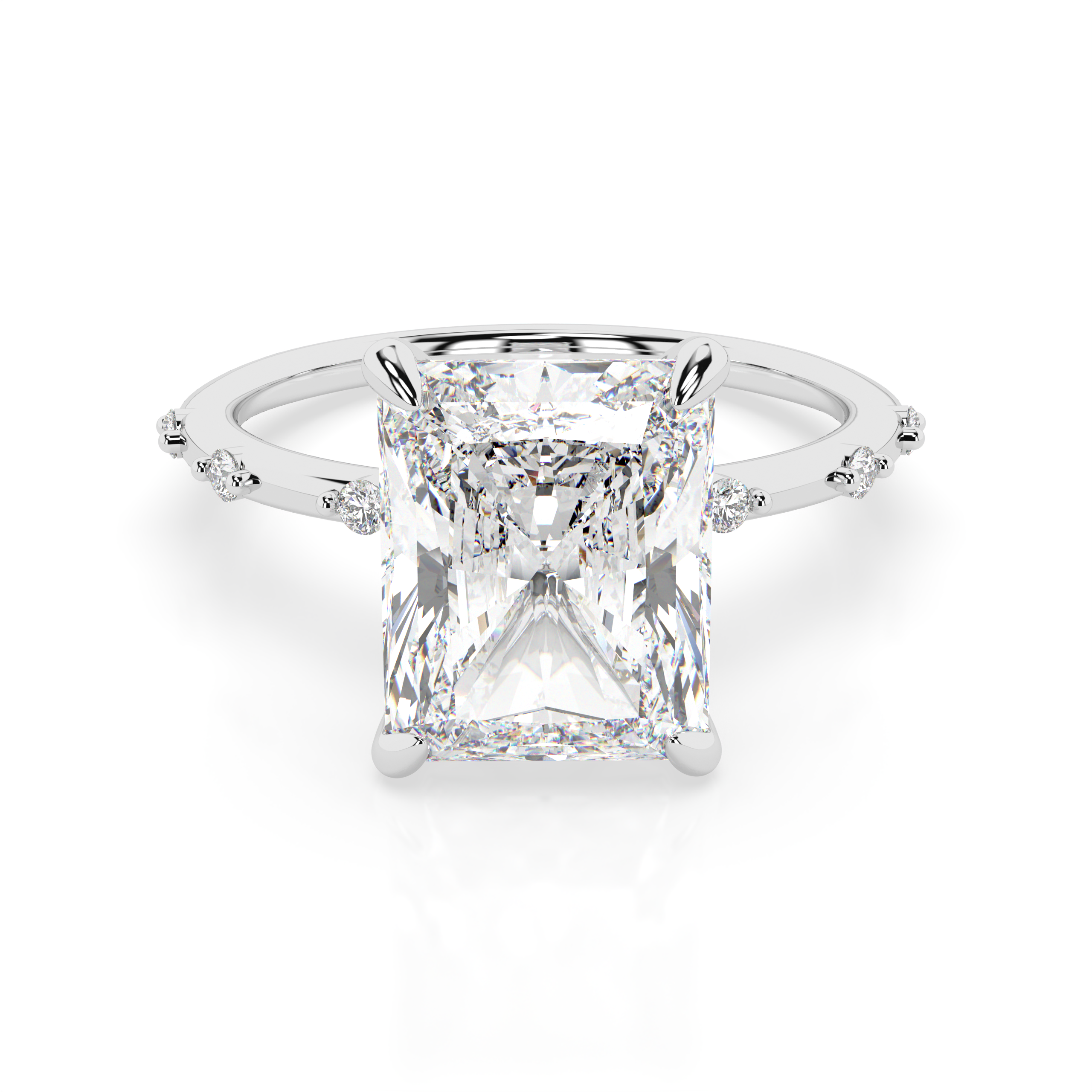 3.00 Crt Radiant Cut Lab-Grown Center Stone – Global Rings Jewelry