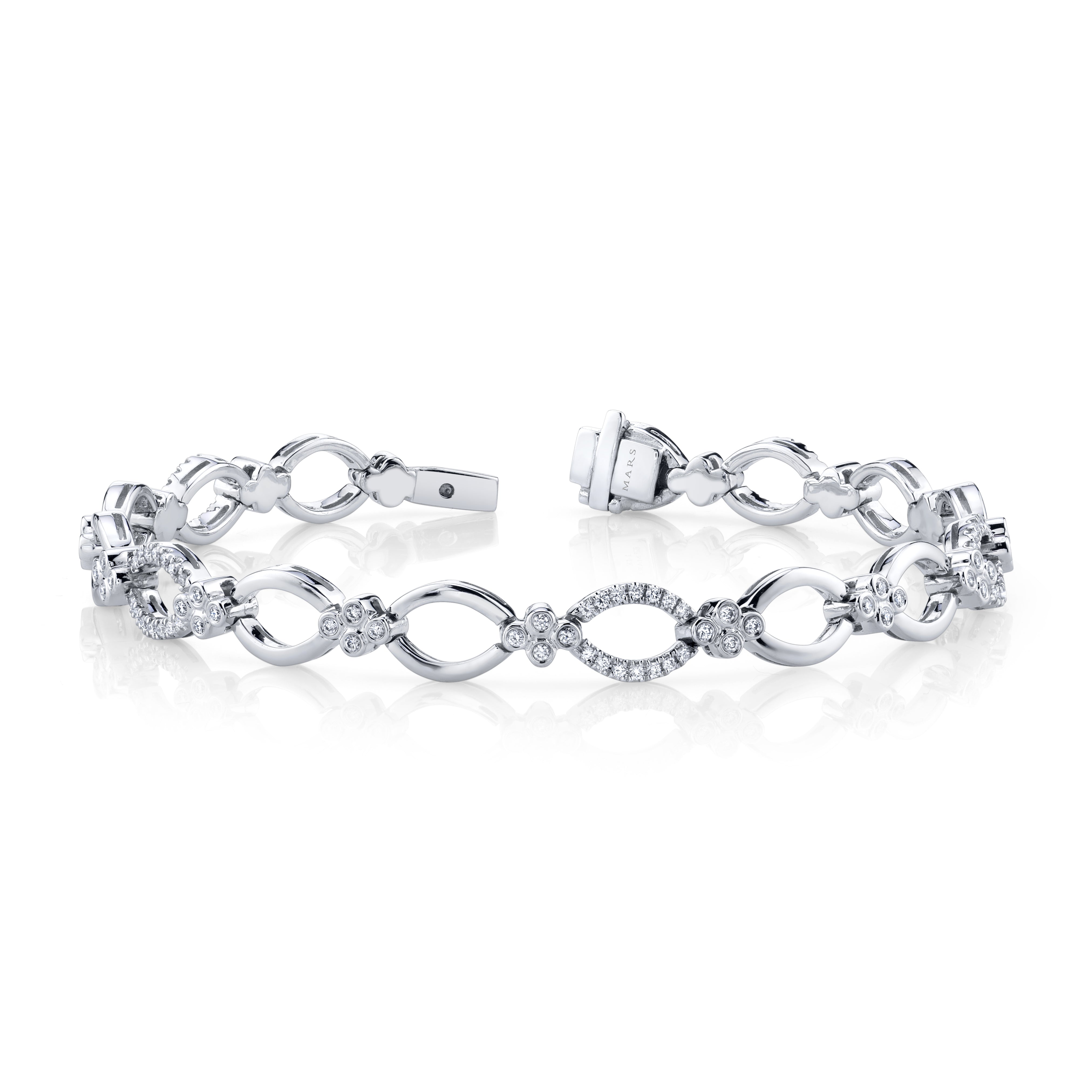 0.56 CRT Love bright Diamond Bangle Bracelet – Global Rings Jewelry